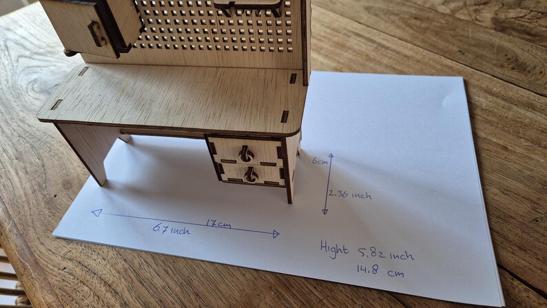 Mini Workbench SVG Laser Cut File 1:12 Scale | Glowforge Lightburn ...