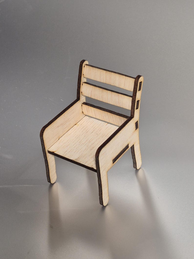 DIY Miniature Living Room Furniture – 1:12 Scale Laser Cut Wood Kit for ...