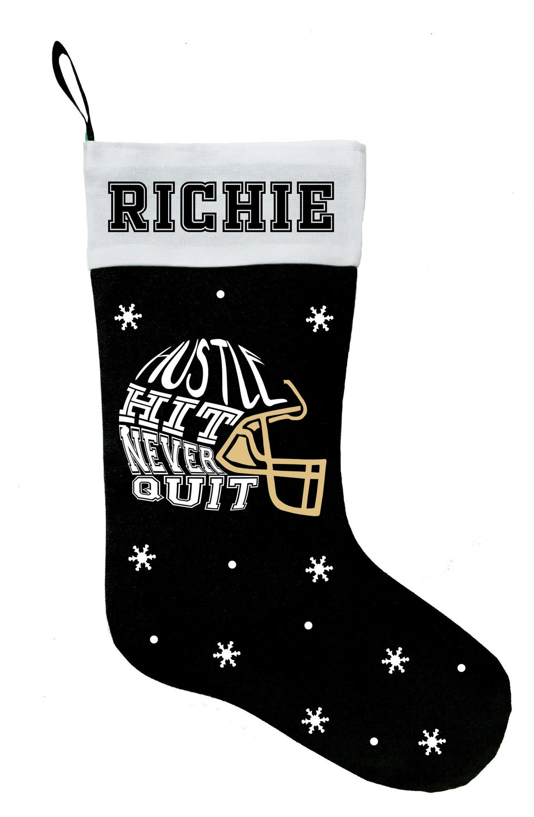 Football Christmas Stocking, Football Stocking, Football Christmas Gift ...