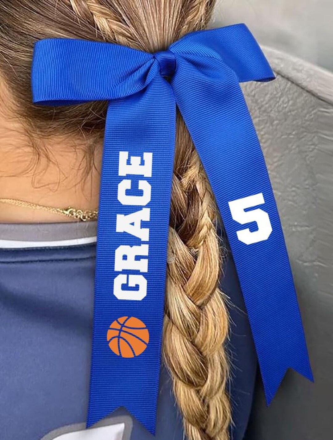 Personalized Basketball Hair Bow, Custom Name & Number, Team Colors - Etsy
