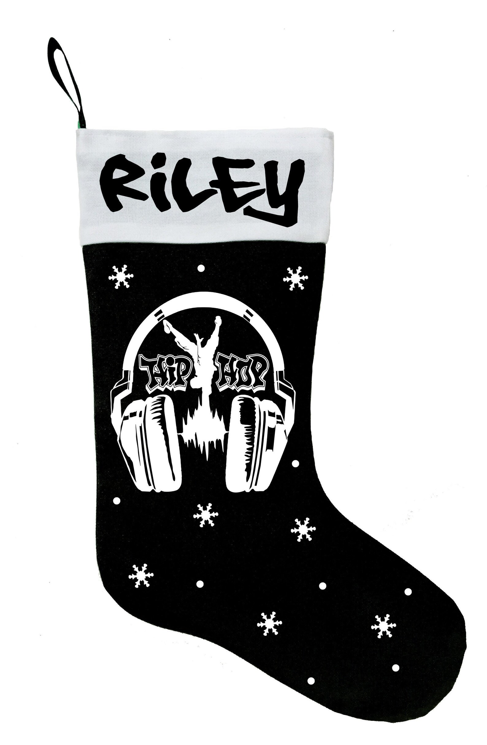 Personalized Hip Hop Christmas Stocking, Handmade Cotton Satin Lined - Etsy