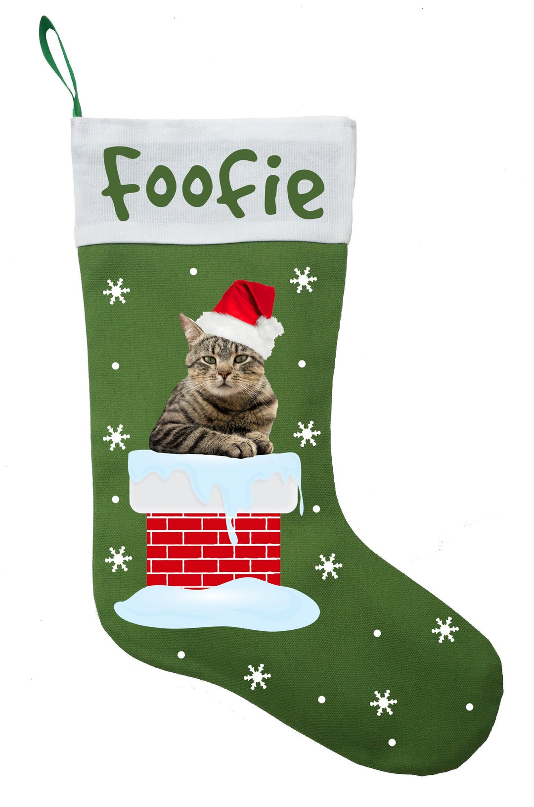 Tabby Cat Christmas Stocking, Tabby Cat Christmas Gift, Tabby Cat ...