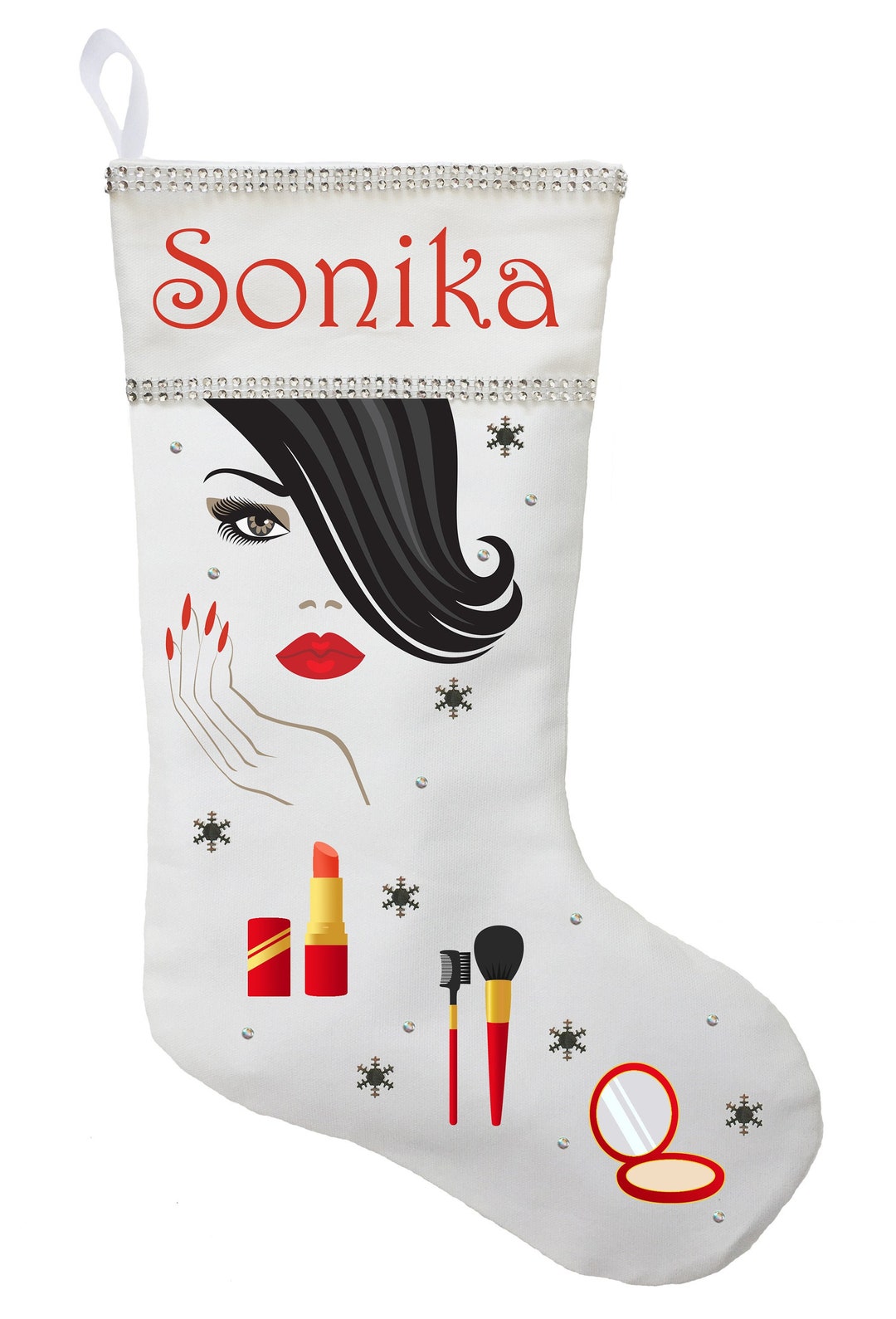 Personalized Beauty Christmas Stocking: Makeup Artist Gift - Etsy