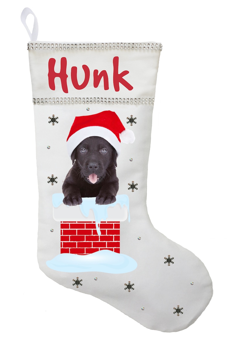 Black Labrador Christmas Stocking Black Lab Stocking Black - Etsy