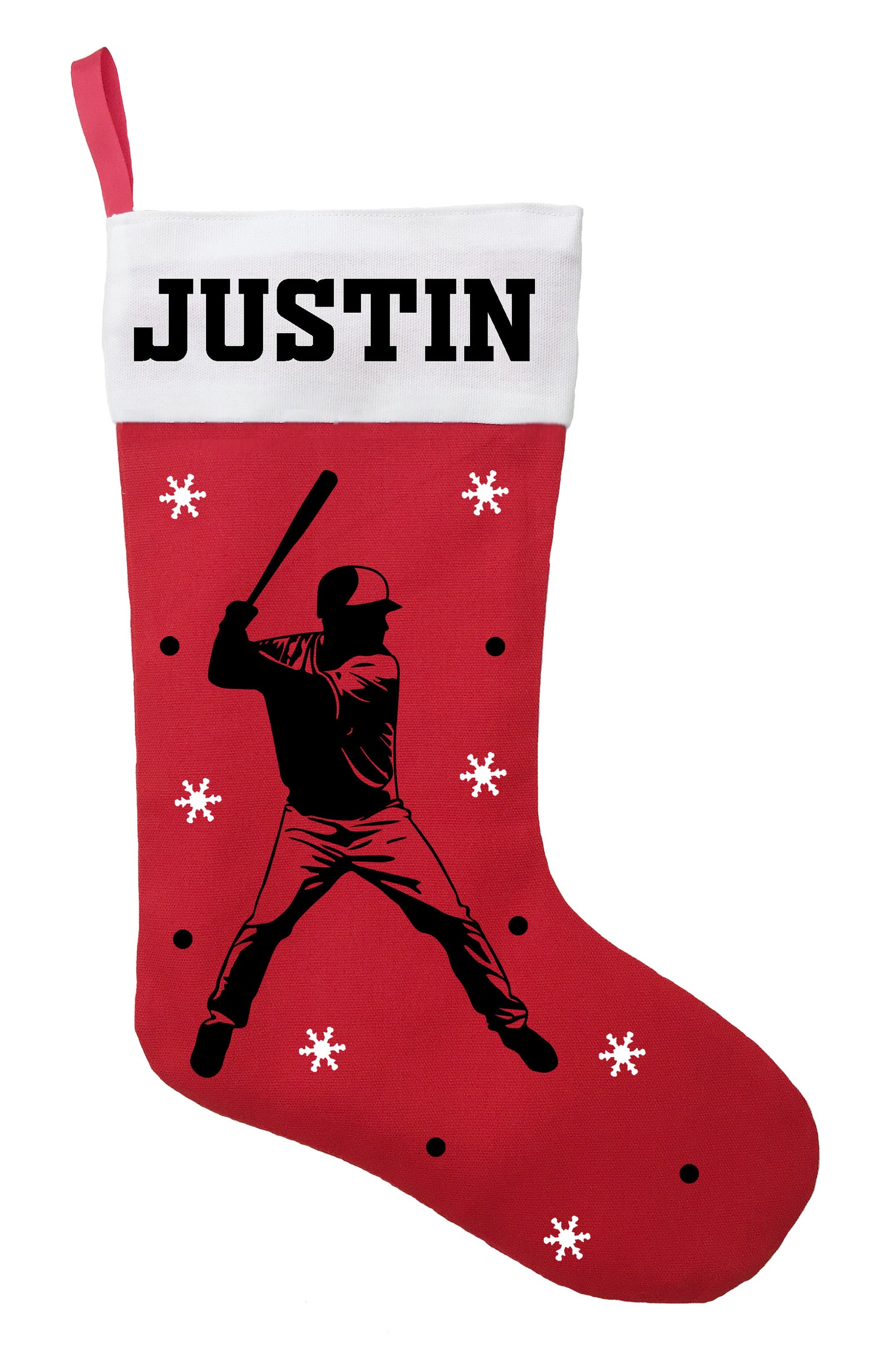 Baseball Player Christmas Stocking Baseball Player Stocking - Etsy