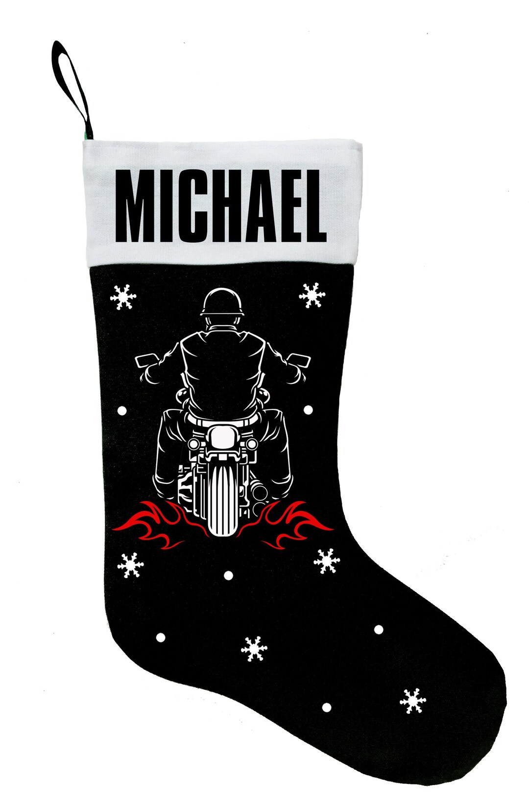 Motorcycle Christmas Stocking, Biker Christmas Stocking, Custom ...