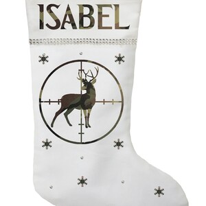 Deer Hunter Christmas Stocking, Deer Hunter Stocking, Hunting Christmas ...