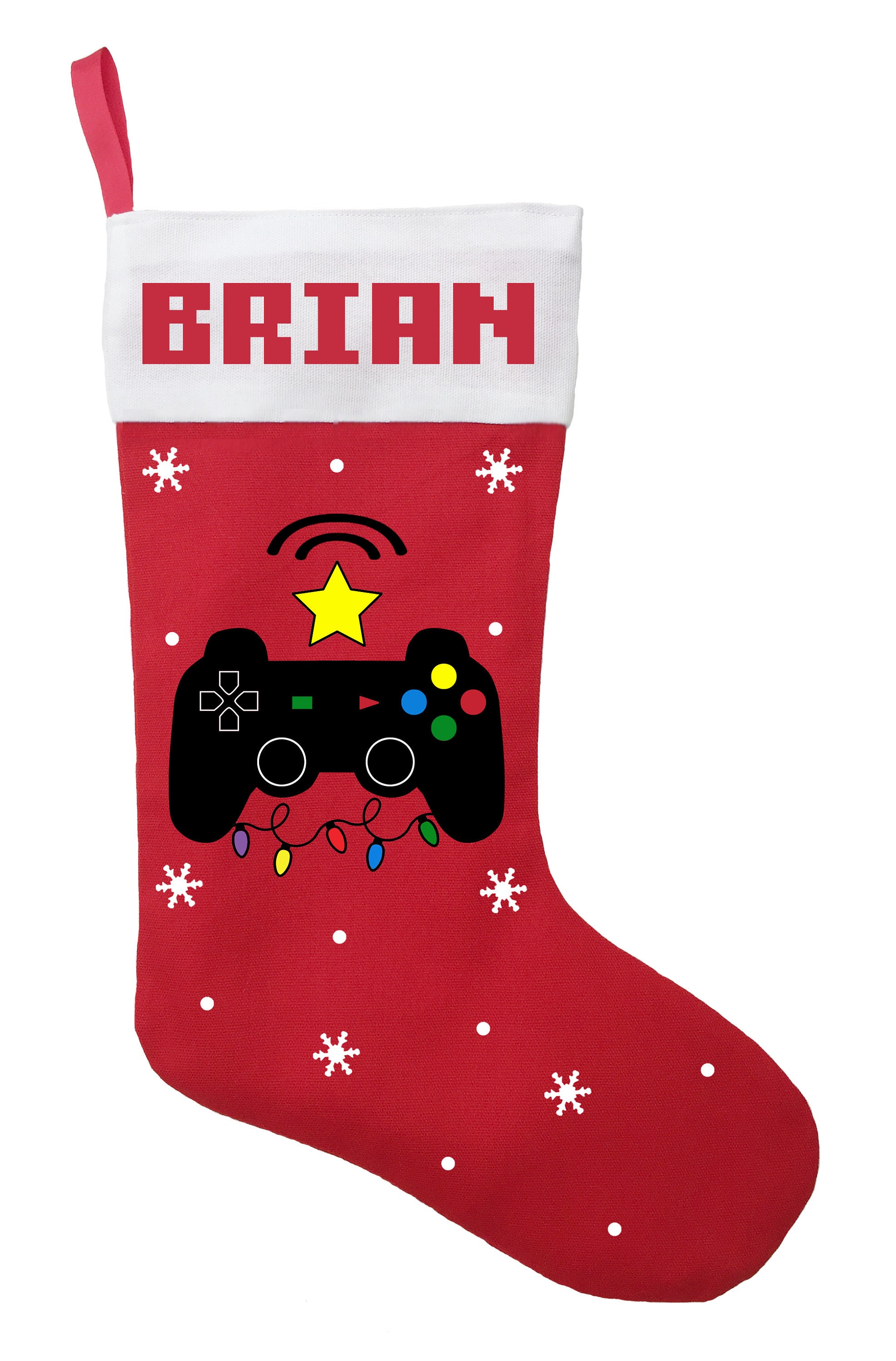 Gamer Christmas Stocking, Gamer Stocking, Custom Gamer Stocking ...