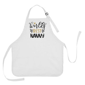 World's Best Nanny Apron, Best Nanny Apron, Nanny Apron, Gift for Nanny ...