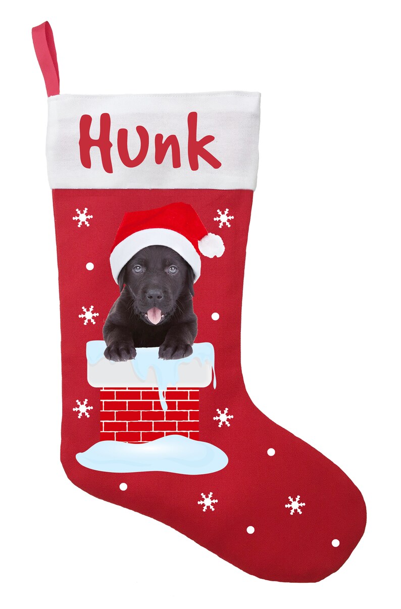 Black Labrador Christmas Stocking Black Lab Stocking Black - Etsy