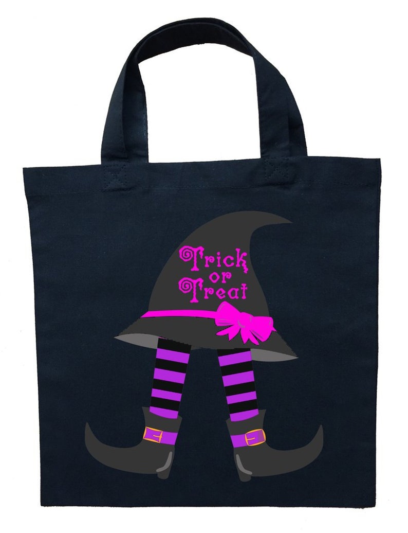 Witch Trick or Treat Bag, Personalized Witch Halloween Bag - Etsy