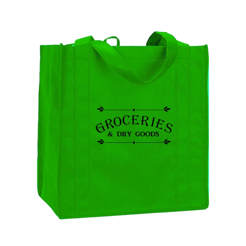 Groceries & Dry Goods Reusable Shopping Bag, Non-woven Polypropylene - Etsy