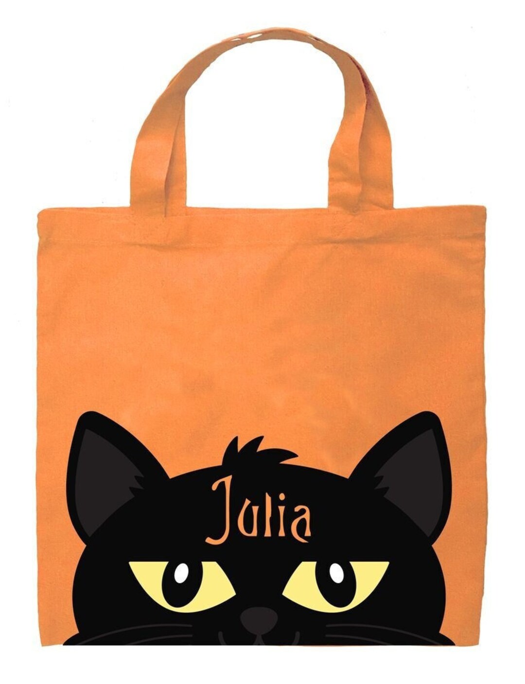 Cat Trick or Treat Bag, Personalized Cat Halloween Bag - Etsy