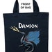 Blue Dragon Halloween Bag, Blue Dragon Trick or Treat Bag, Custom Blue ...
