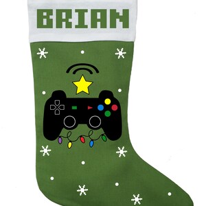 Gamer Christmas Stocking, Gamer Stocking, Custom Gamer Stocking ...