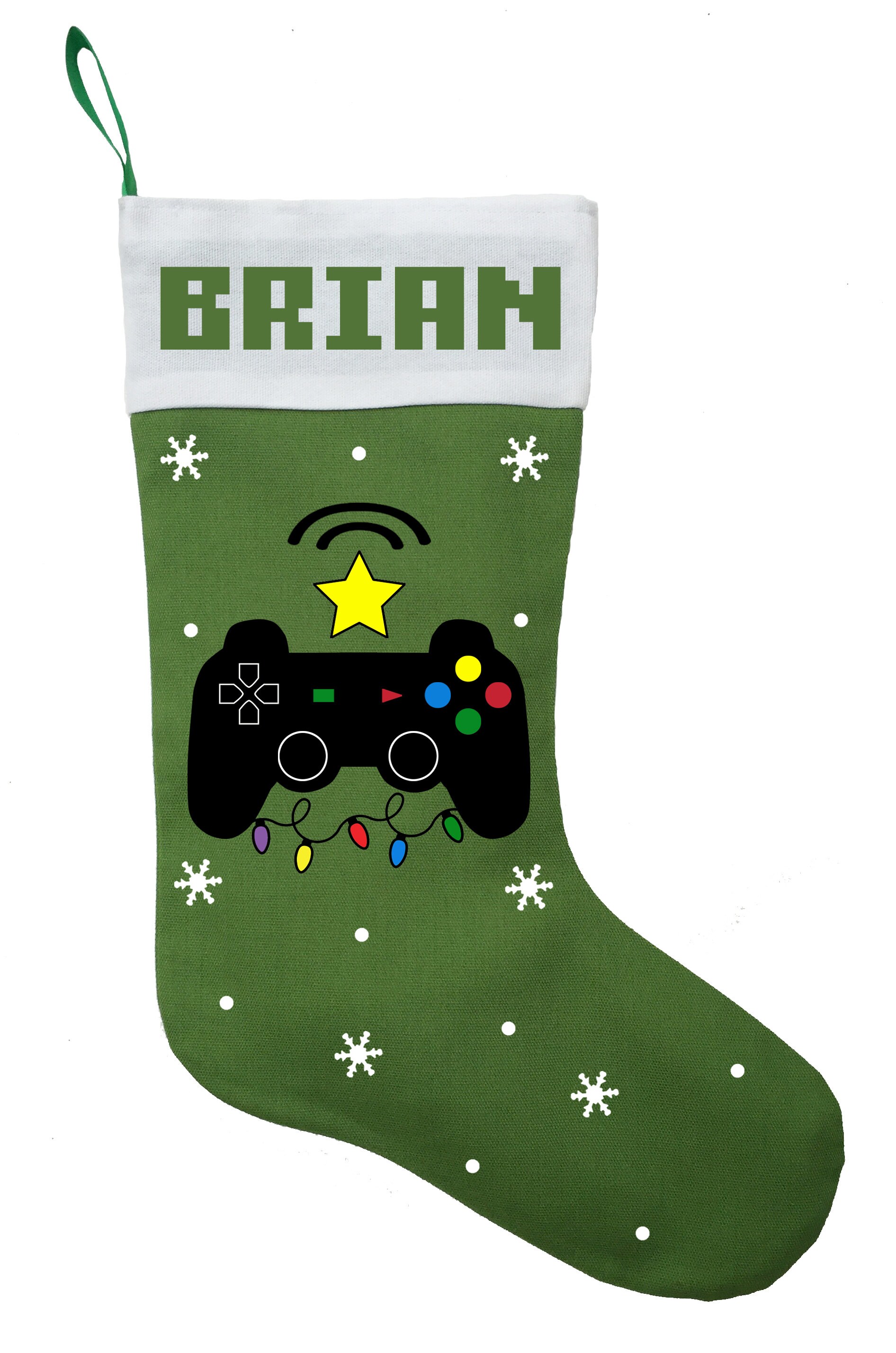 Gamer Christmas Stocking, Gamer Stocking, Custom Gamer Stocking ...