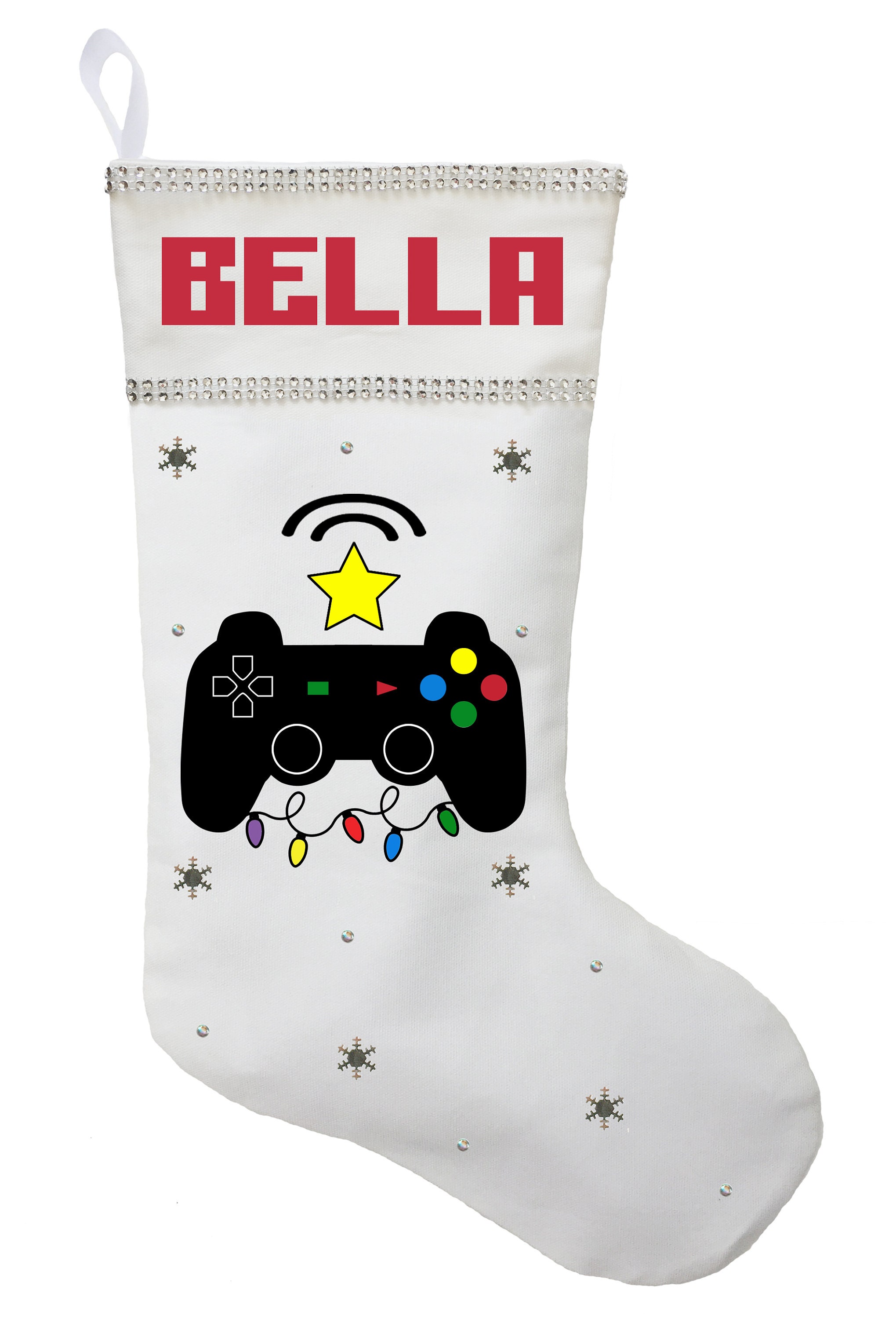 Gamer Christmas Stocking, Gamer Stocking, Custom Gamer Stocking ...