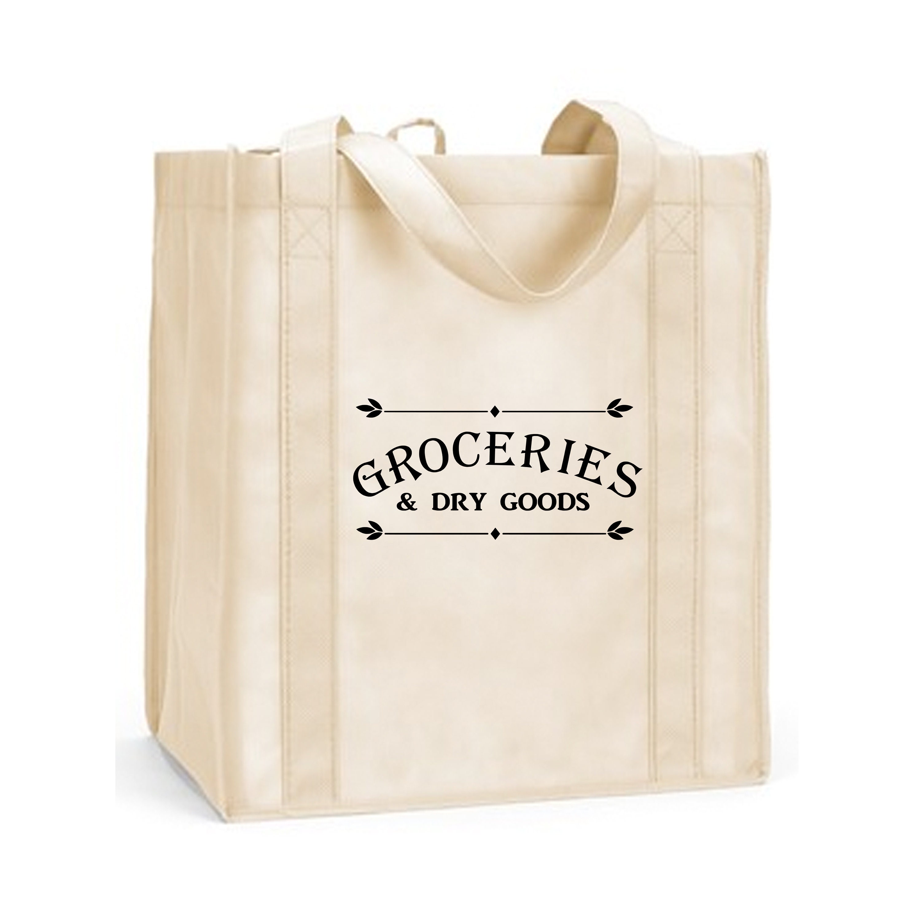 Groceries & Dry Goods Reusable Shopping Bag, Non-woven Polypropylene - Etsy