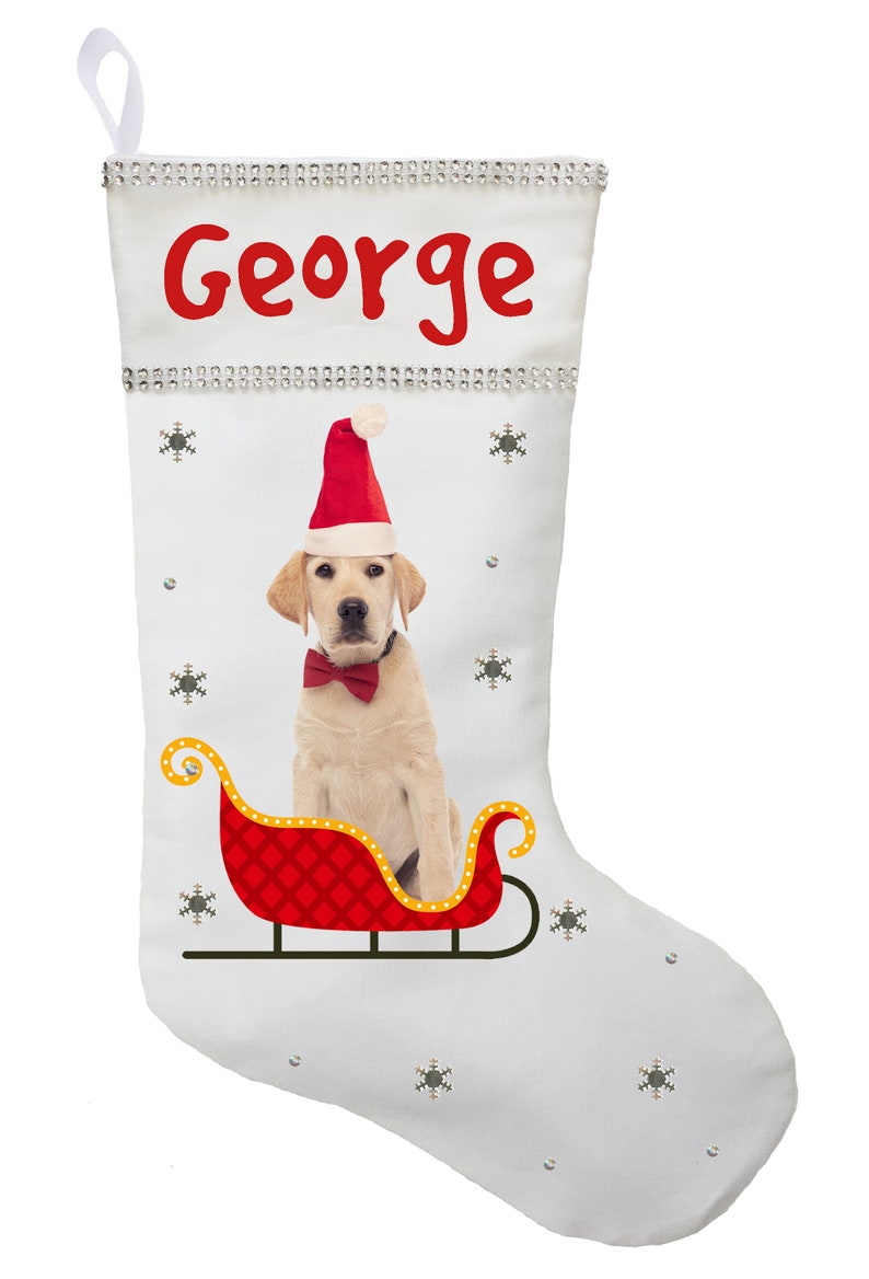 Yellow Lab Christmas Stocking, Yellow Labrador Christmas Stocking ...