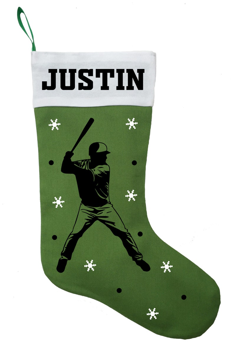 Baseball Player Christmas Stocking, Baseball Player Stocking, Baseball ...