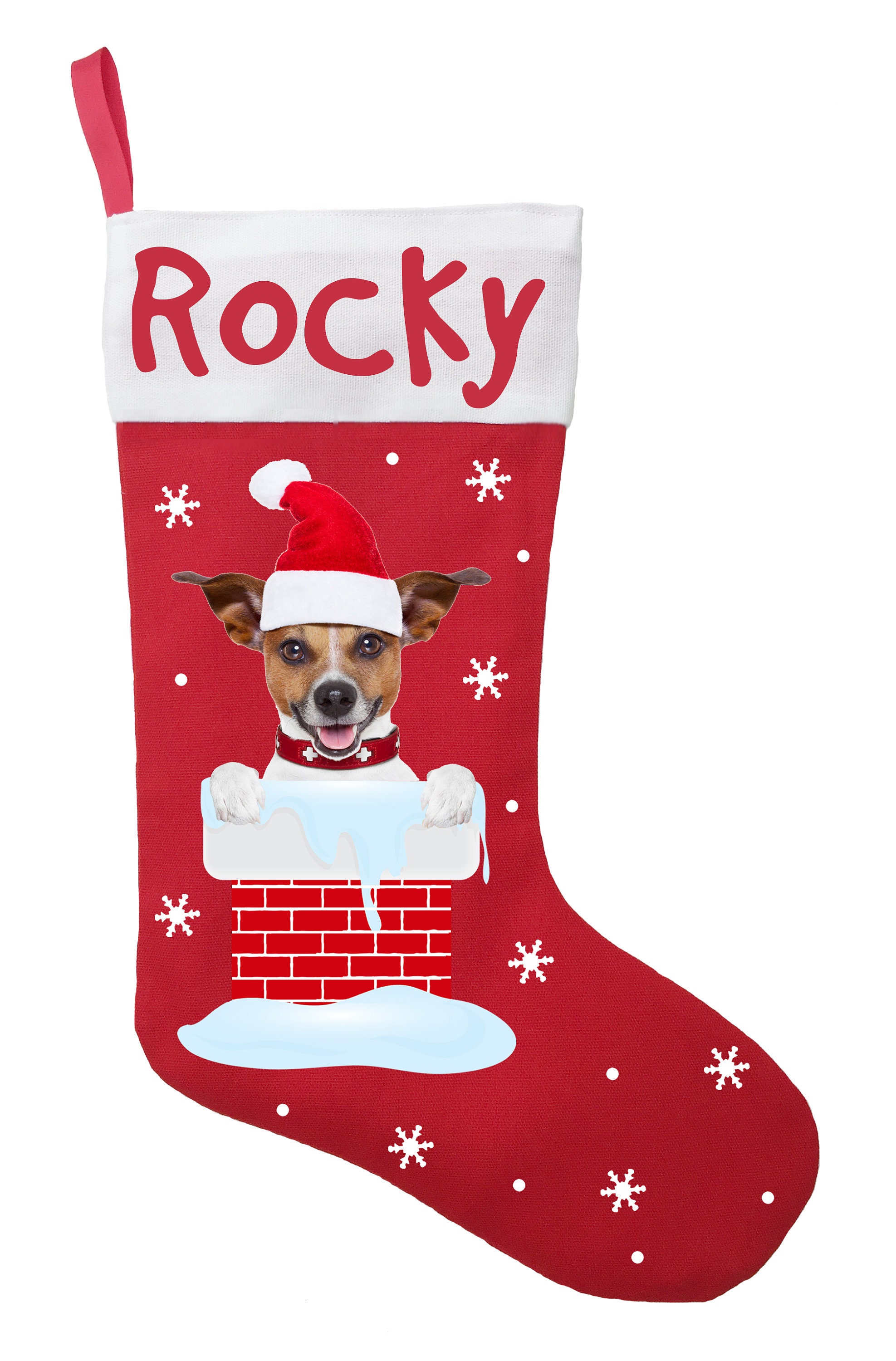 Jack Russell Terrier Christmas Stocking - Etsy