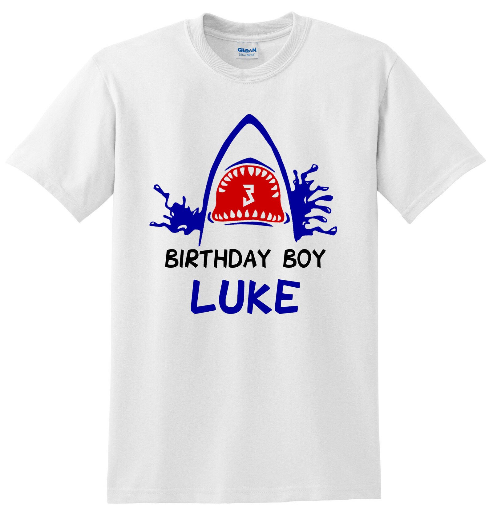 Personalized Shark Birthday Shirt Custom Shark Shirt with | Etsy