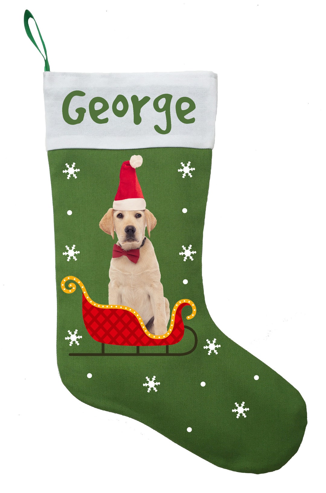 Yellow Lab Christmas Stocking, Yellow Labrador Christmas Stocking ...