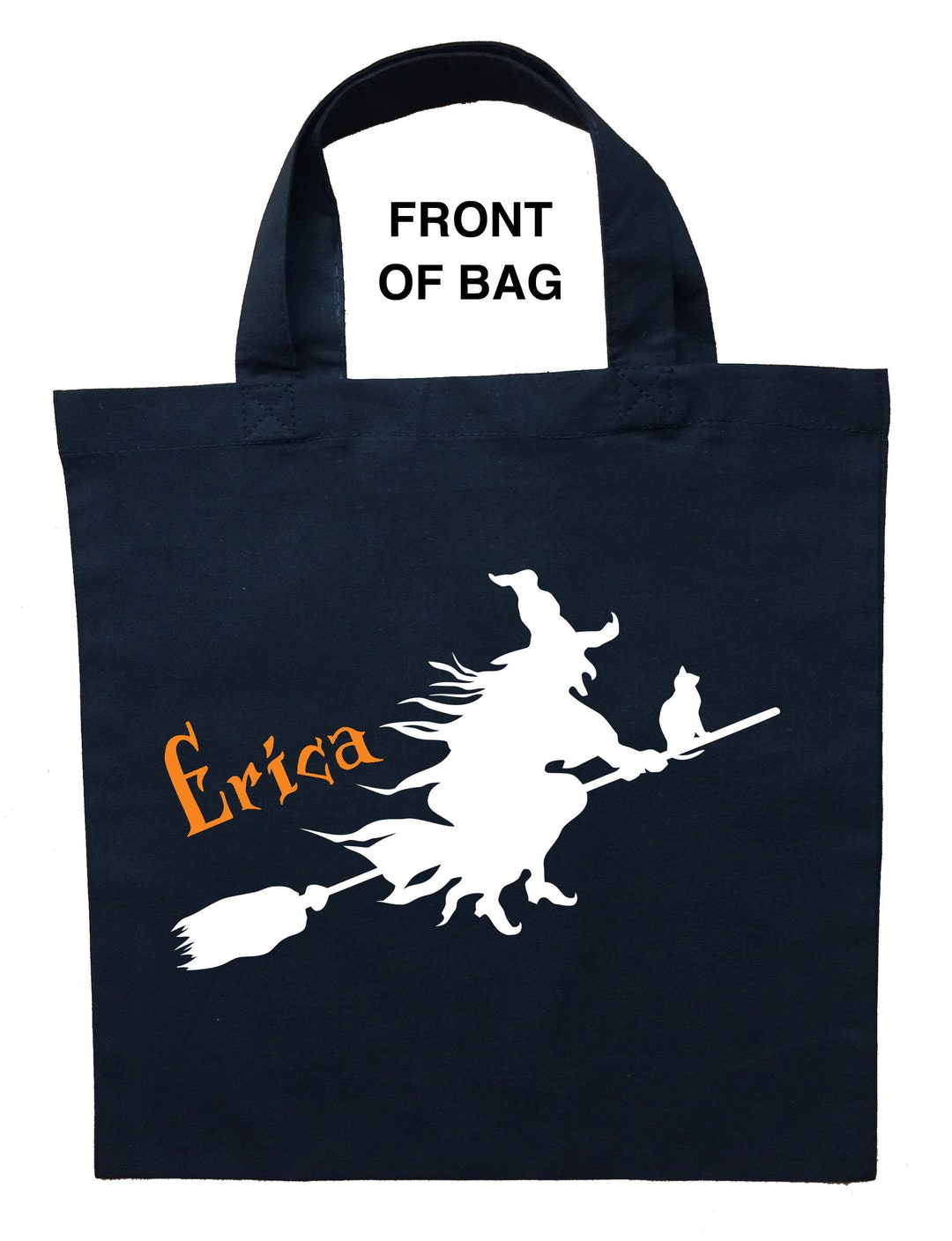 Custom Witch Bag, Personalized Witch Trick or Treat Bag, Custom Witch ...