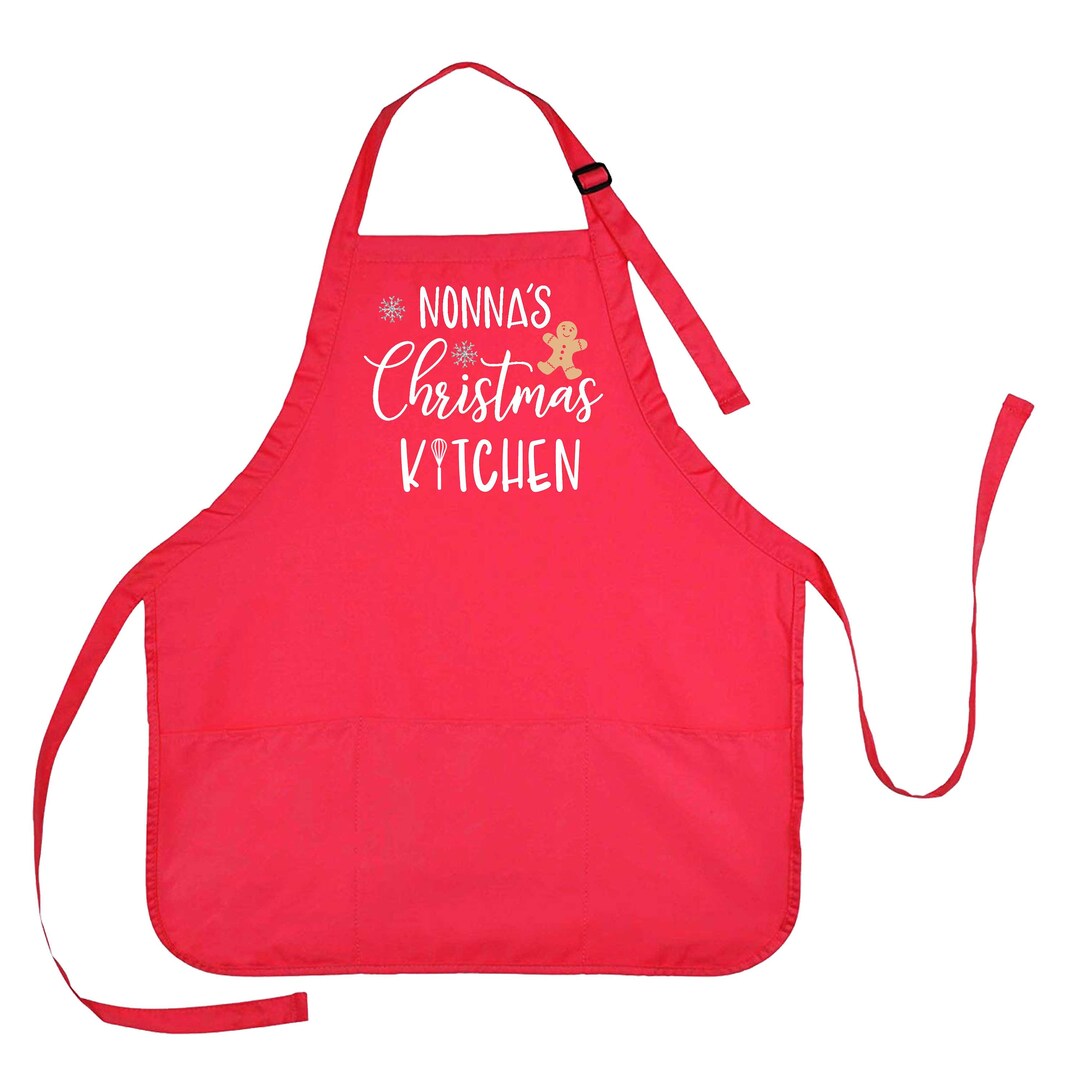 Nonna's Christmas Kitchen Apron, Nonna's Christmas Apron, Christmas ...
