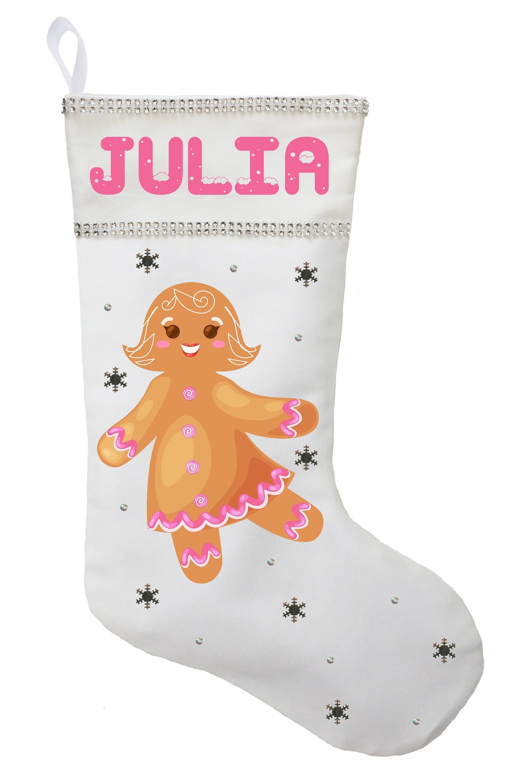 Gingerbread Girl Christmas Stocking, Custom Gingerbread Girl Stocking ...