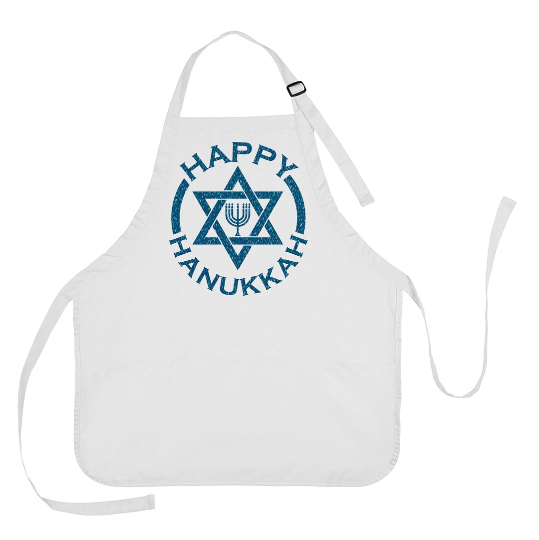 Happy Hanukkah Baking Apron, Happy Hanukkah Cooking Apron, Hanukkah ...