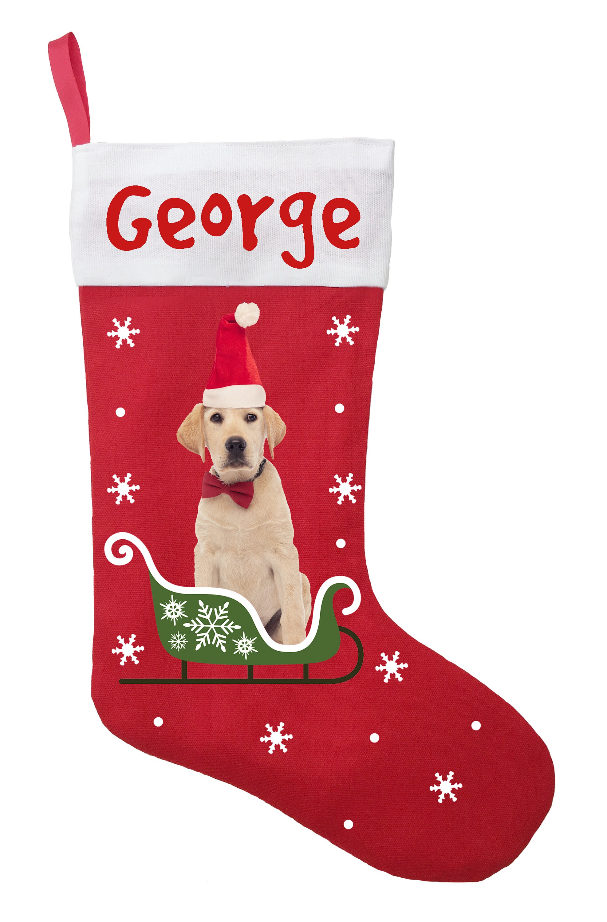 Yellow Lab Christmas Stocking, Yellow Labrador Christmas Stocking ...