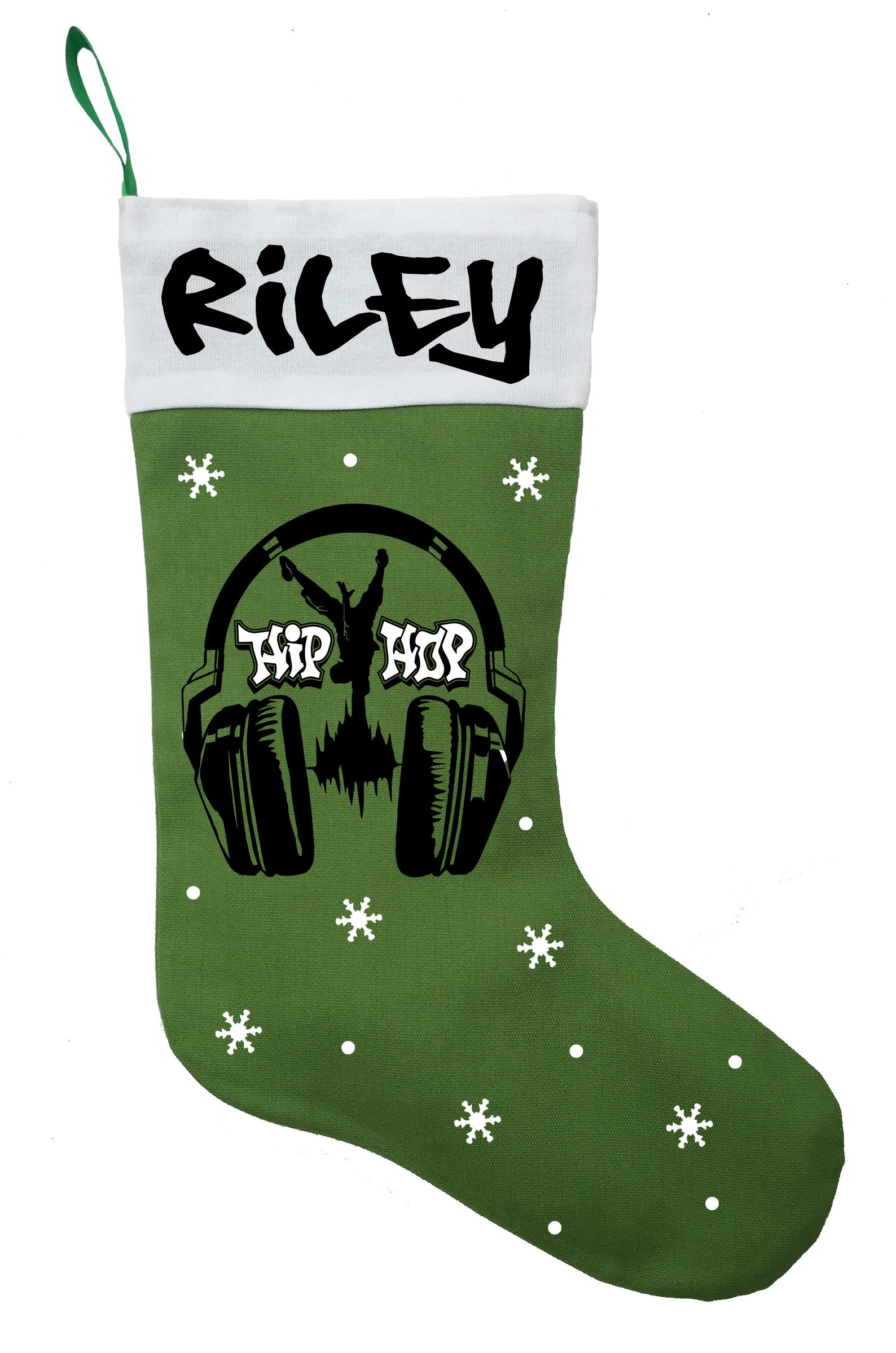 Personalized Hip Hop Christmas Stocking, Handmade Cotton Satin Lined - Etsy