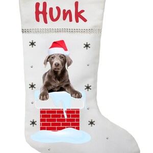 Silver Labrador Christmas Stocking, Silver Labrador Stocking, Silver ...