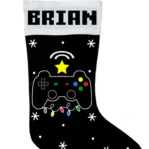 Gamer Christmas Stocking, Gamer Stocking, Custom Gamer Stocking ...
