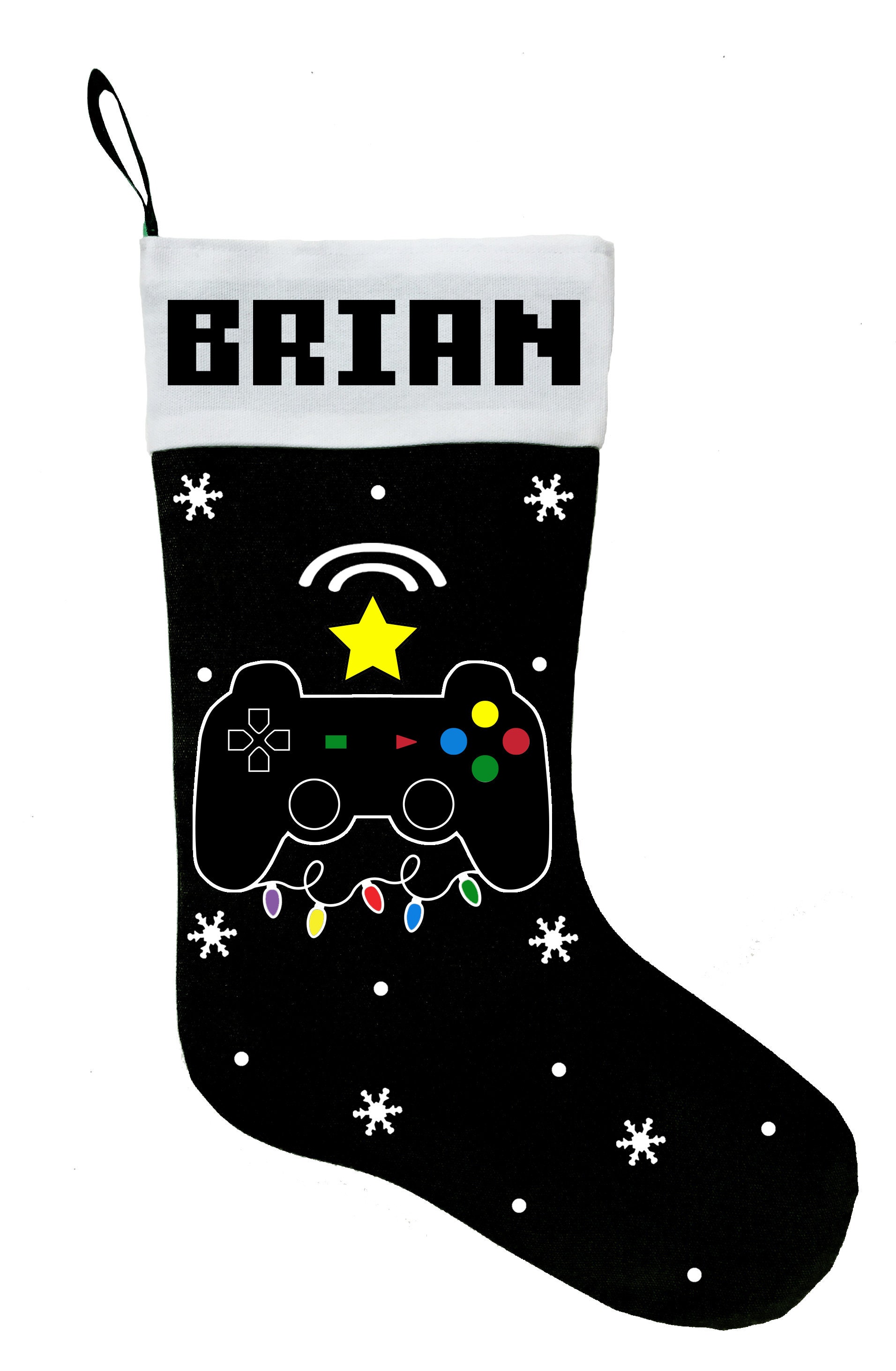 Gamer Christmas Stocking, Gamer Stocking, Custom Gamer Stocking ...