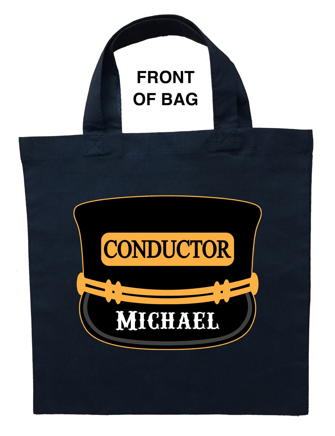 Conductor Trick or Treat Bag, Personalized Train Conductor Halloween ...