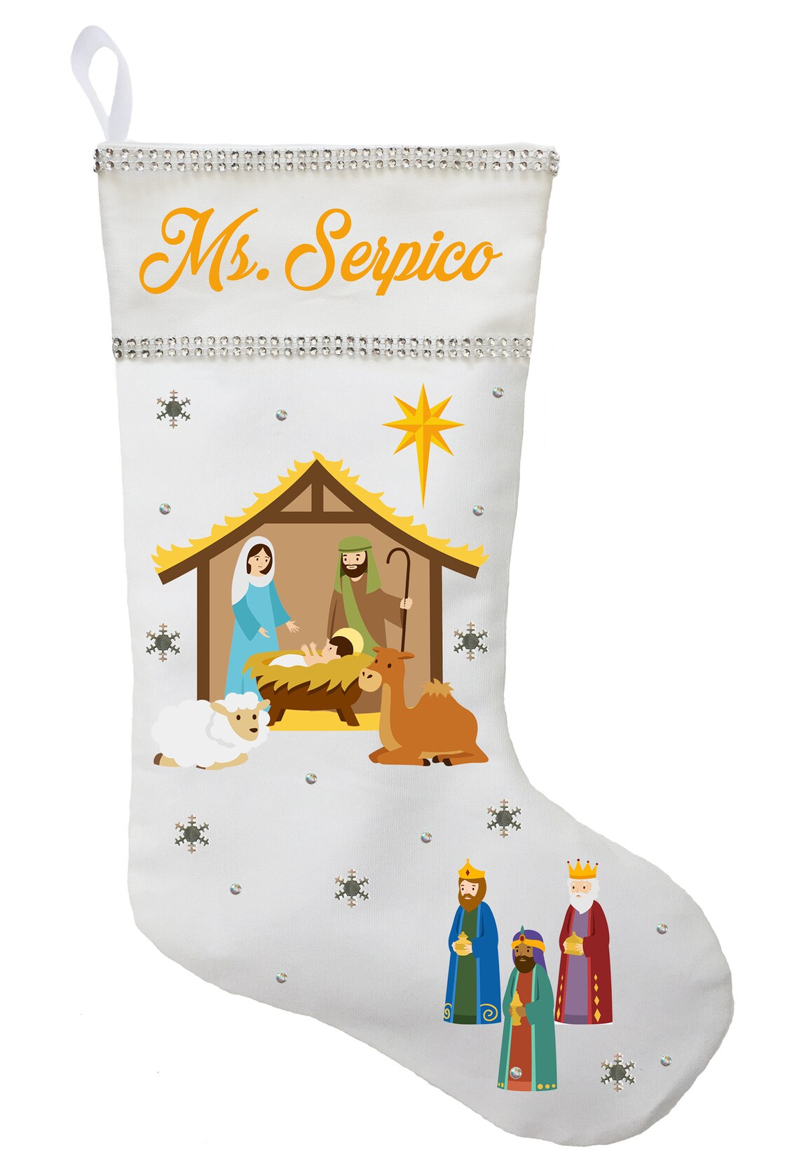 Nativity Christmas Stocking Jesus Christmas Stocking - Etsy