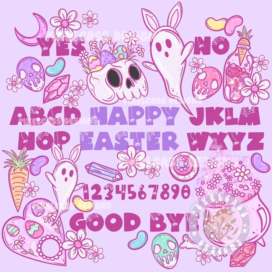 Happy Easter Spirit Board PNG SUBLIMATION | Spring Ouija Ghosts - Etsy