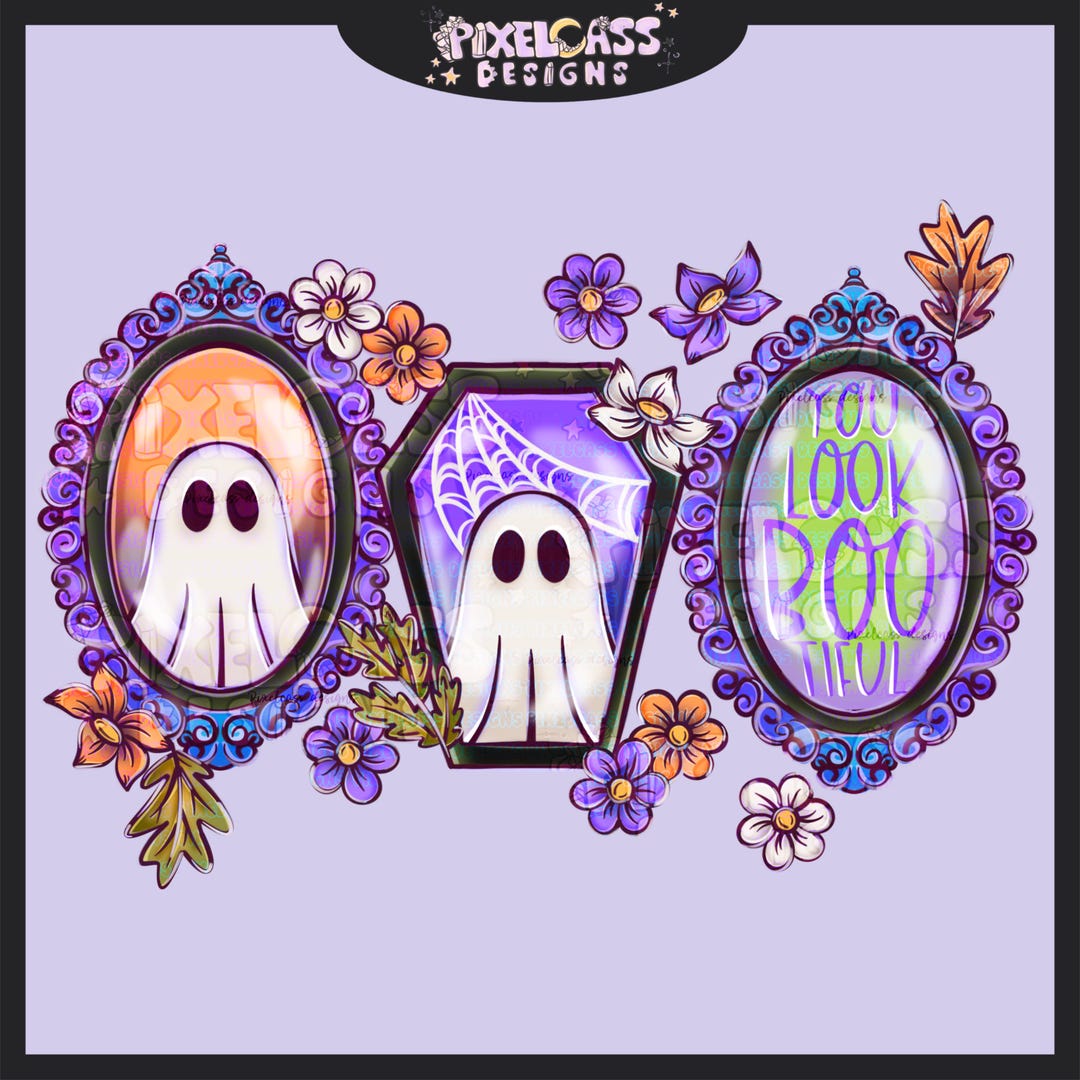 Boo-tiful Frames SUBLIMATION PNG | Gallery Wall Ghosts - Etsy
