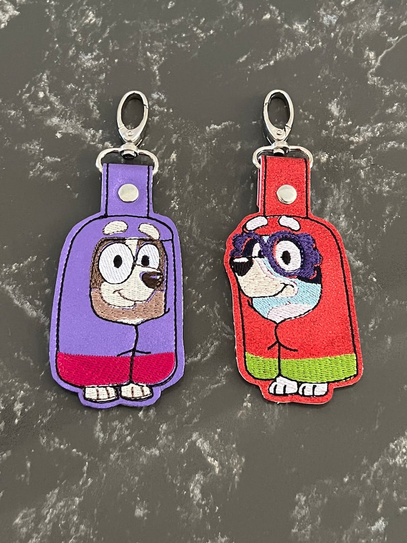 Set of Two Bluey Inspired Fan Made Backpack Charms. Grannie Janet and ...