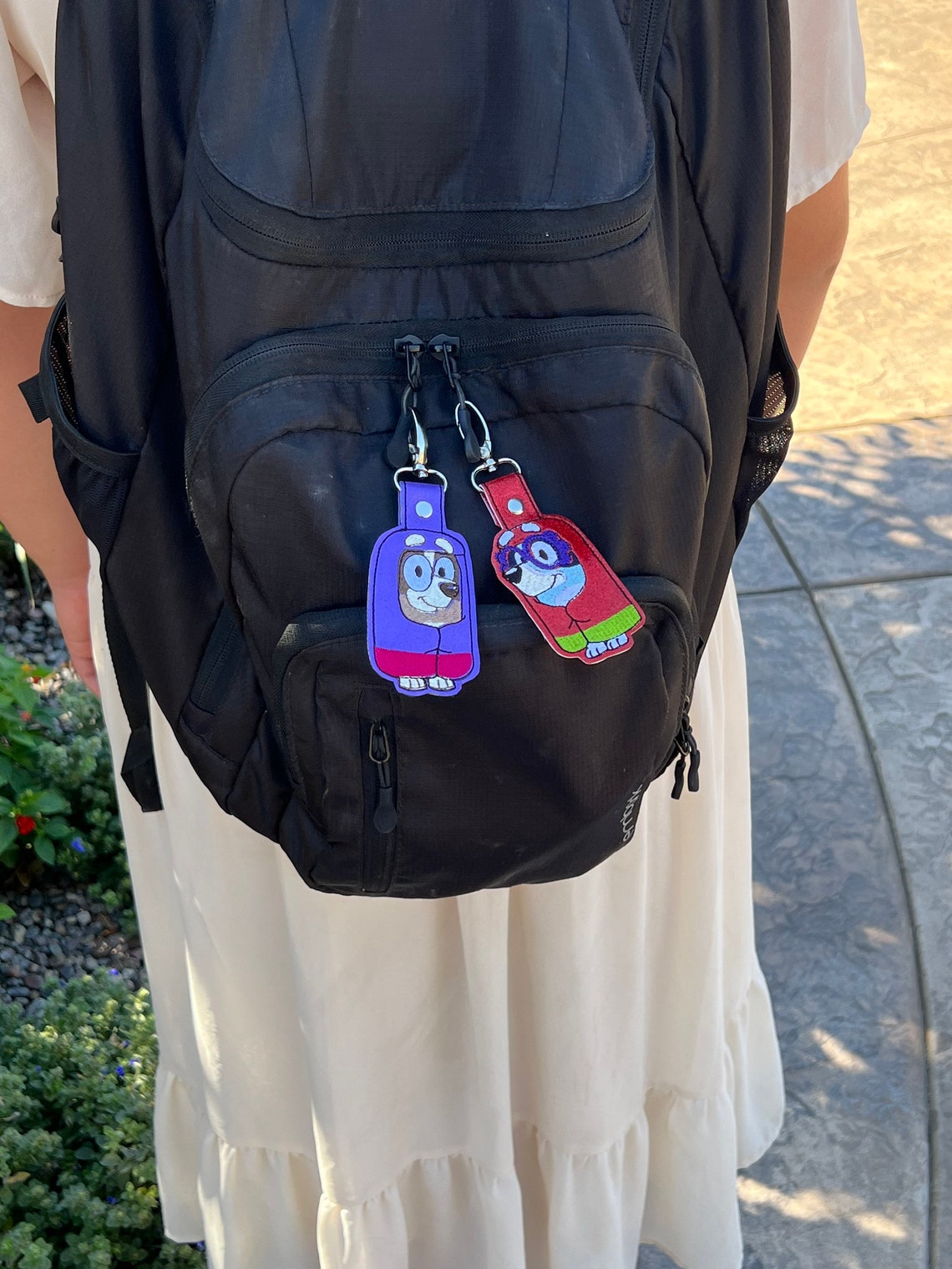Set of Two Bluey Inspired Fan Made Backpack Charms. Grannie Janet and ...