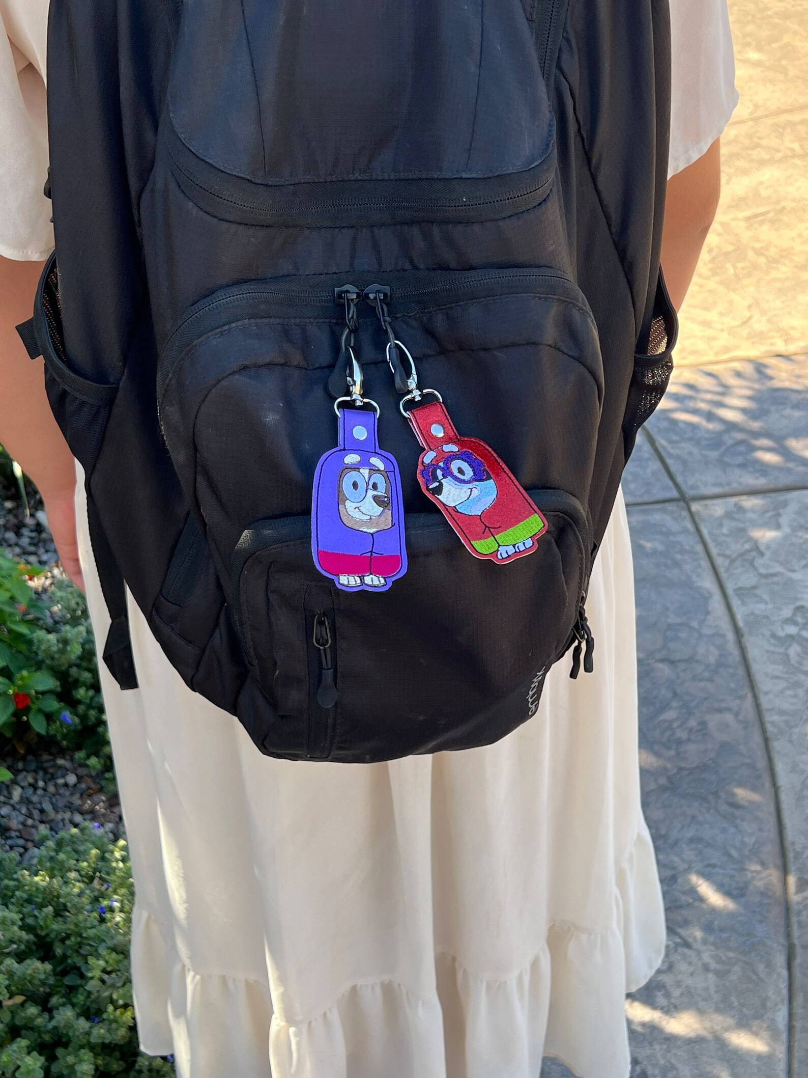 Set of Two Bluey Inspired Fan Made Backpack Charms. Grannie Janet and ...