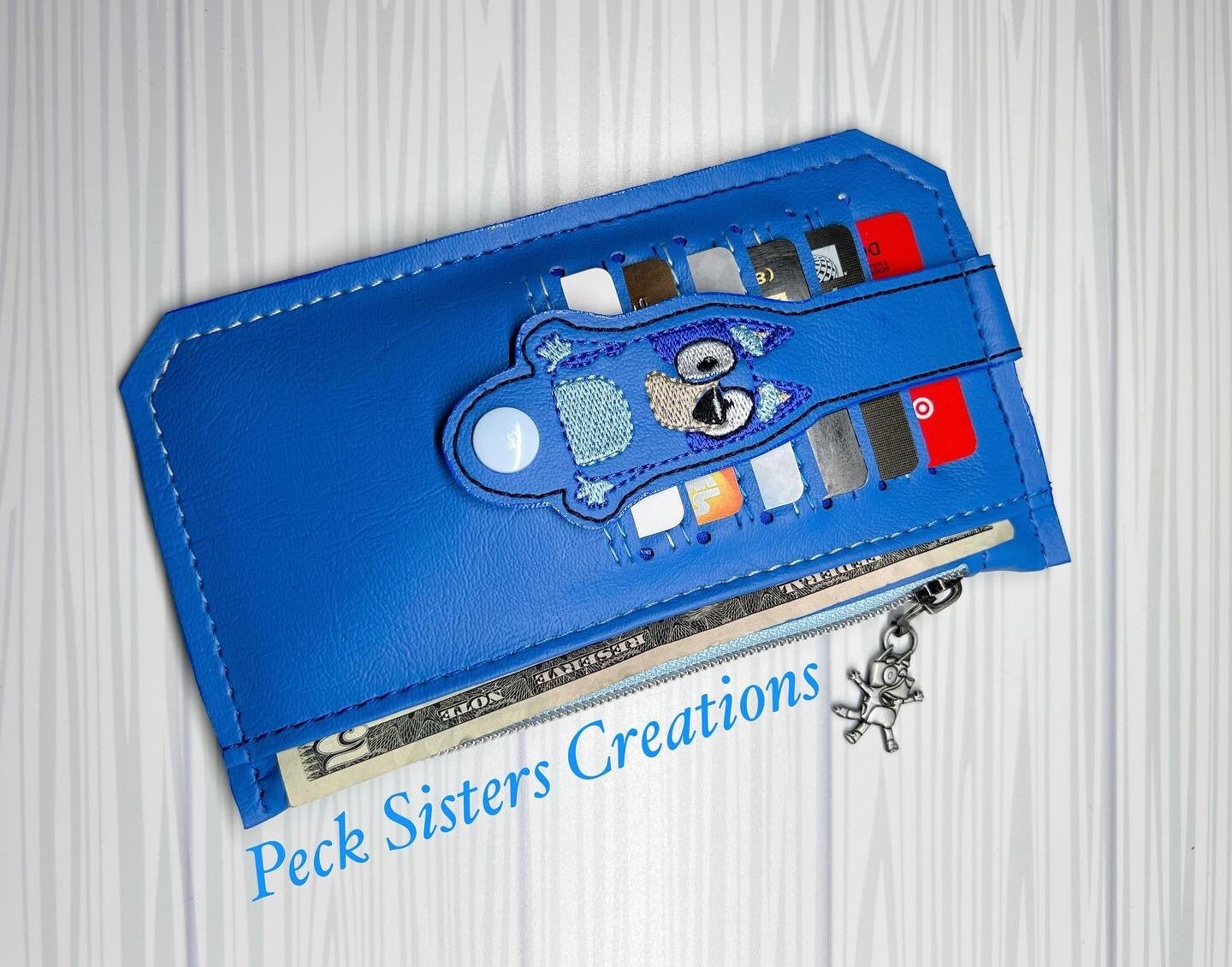Bluey Inspired Wallet, Bluey Purse Pal, Blue Heeler Wallet, Credit Card ...