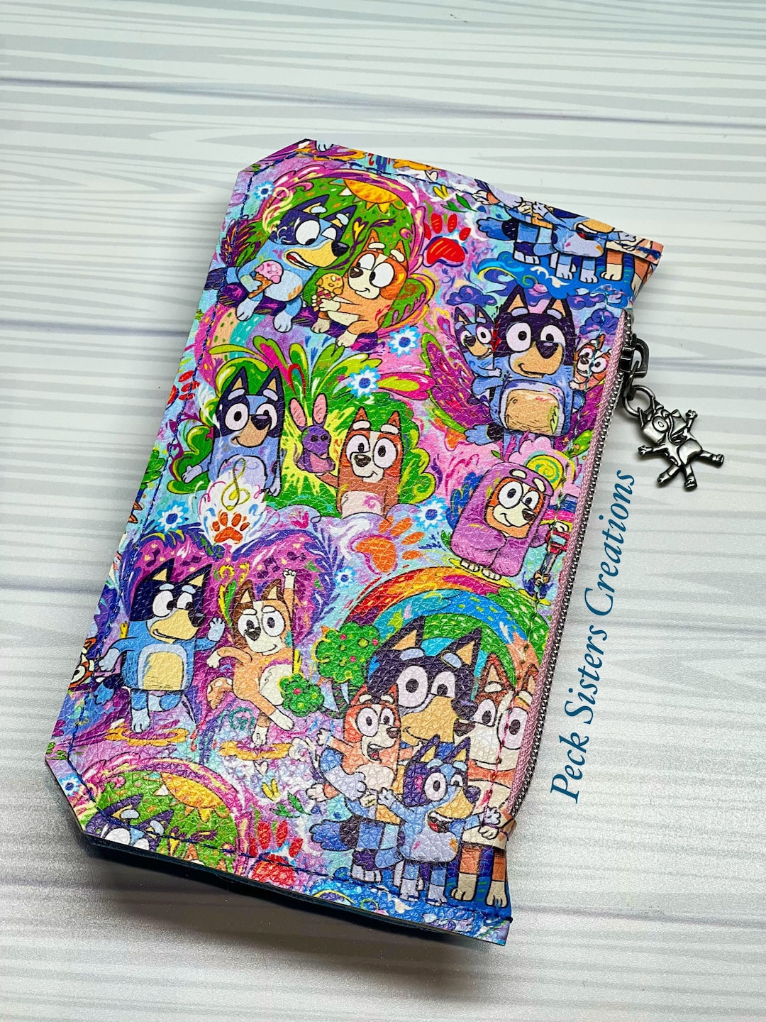 Bluey Inspired Wallet, Bluey Purse Pal, Blue Heeler Wallet, Credit Card ...