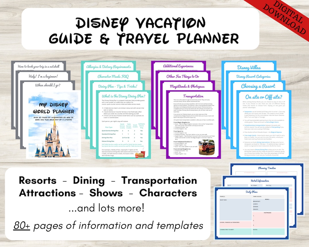 WDW Planner & Guide - Etsy