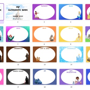 WDW Autograph Pages - Etsy