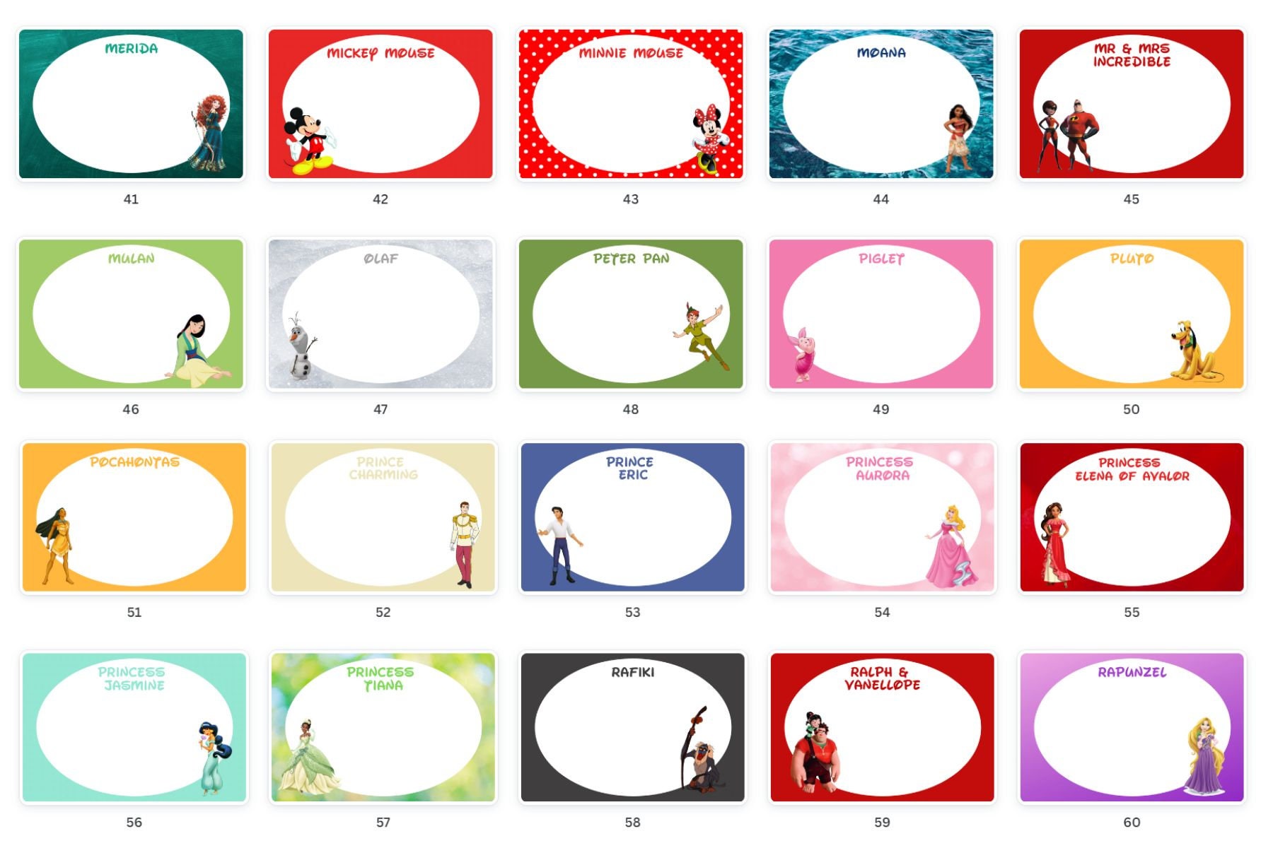 WDW Character Guide - Etsy