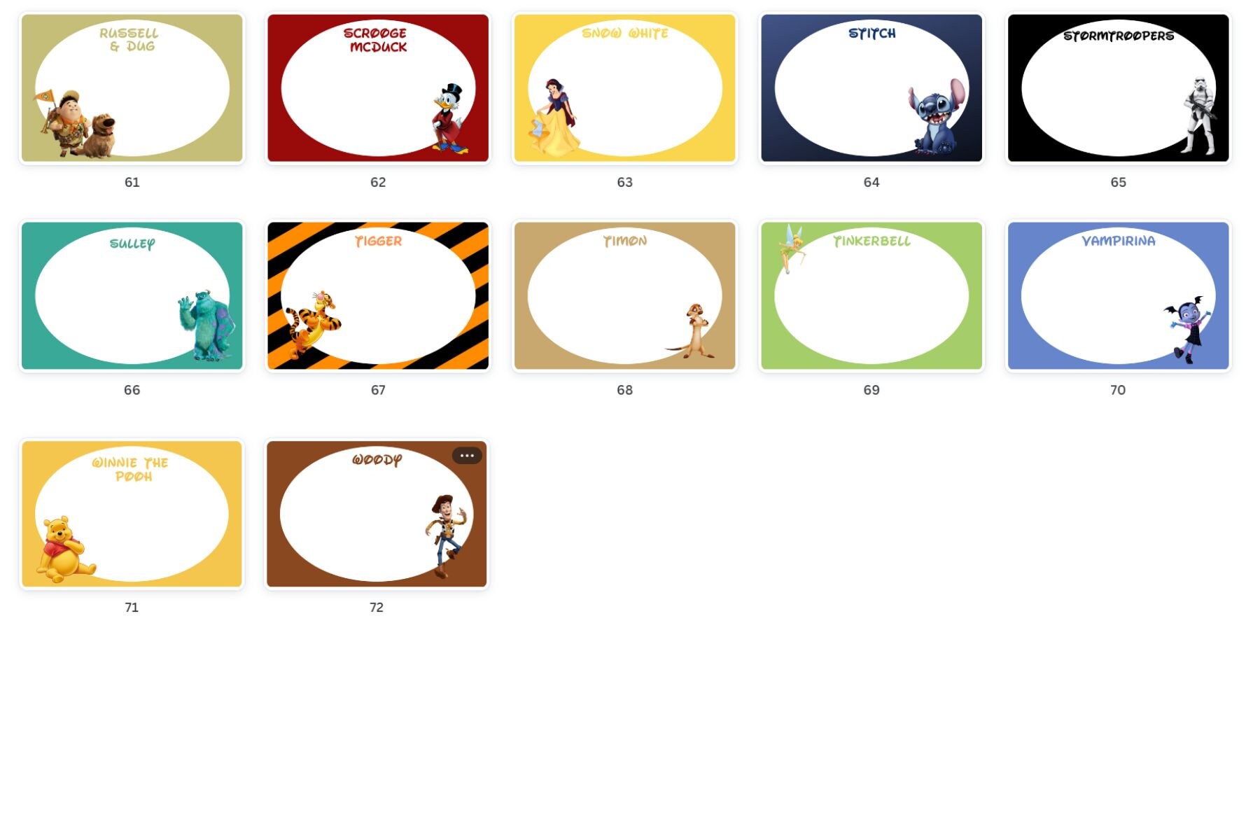 WDW Character Guide - Etsy