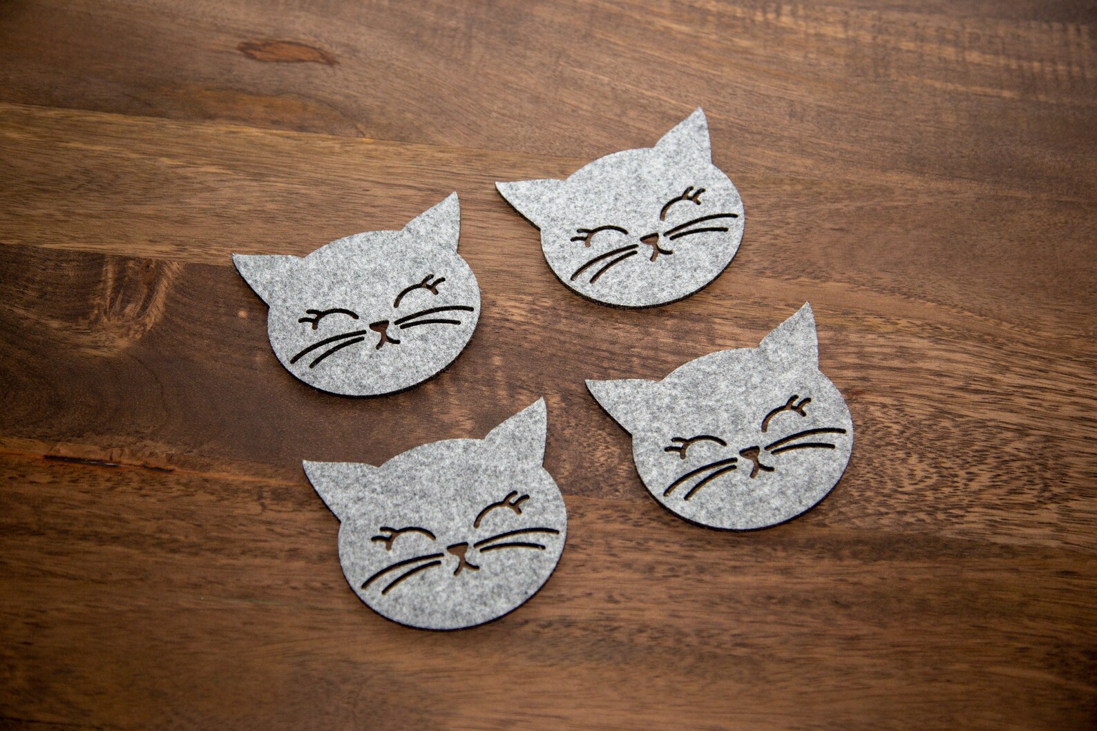 Modern Cat Coasters Felt - Etsy